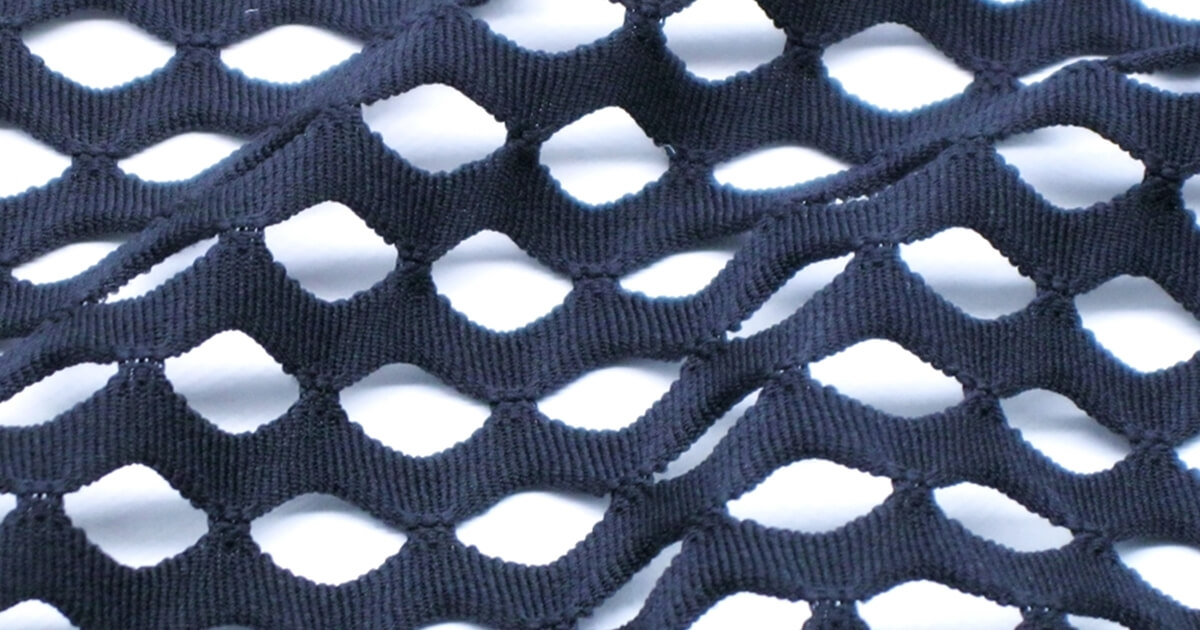 Polyester Big Diamond Jacquard Mesh Fabric | EYSAN FABRICS